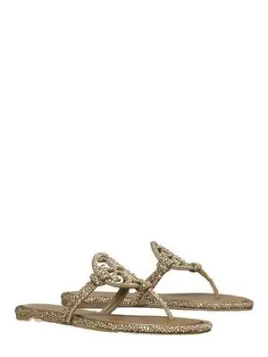 Tory Burch Miller Knotted Crystal Flip Flop - Wild Mushroom