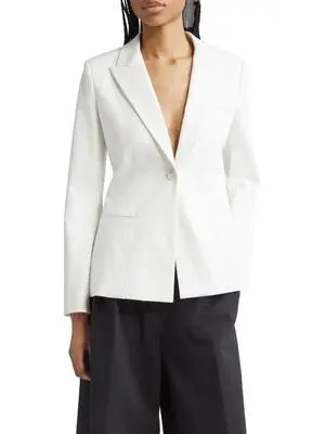 Partow Flynn Single-breasted Blazer - White