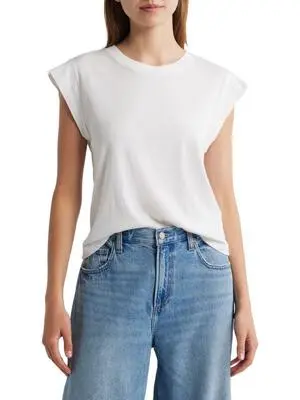 THE GREAT. THE GREAT. The Peak Shoulder Cotton Top