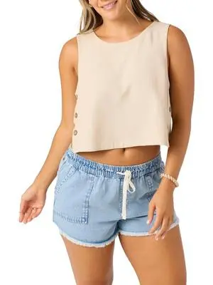 O'Neill Sanders Side Button Crop Tank - Natural
