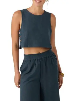 O'Neill O'Neill Sanders Side Button Crop Tank Slate