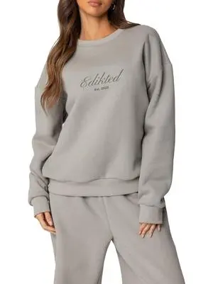 EDIKTED Crewneck Sweatshirt Gray