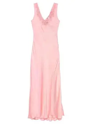 TWINSET Satin Maxi Dress - Pink