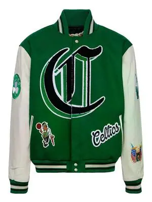 JEFF HAMILTON Boston Celtics Bomber Jacket - Green