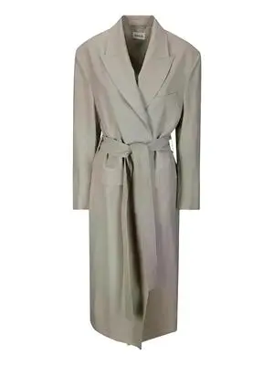 P.a.r.o.s.h Belted Blazer Coat - Neutrals