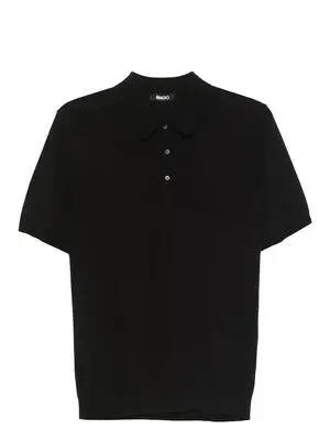 ERALDO Knitted Polo Shirt - Black