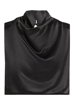 AEXAE Silk Cowl-Neck Top