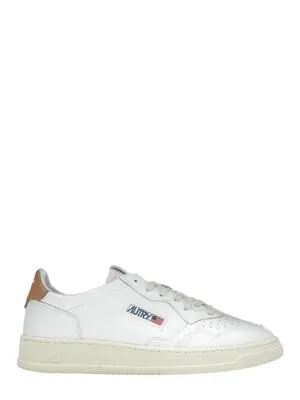 AUTRY Medalist Leather Low-top Sneakers - White/sandstorm