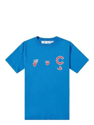 Off-White X Mlb X Chicago Cubs Short Sleeve T-shirt - Blue