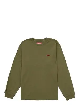 Supreme Small Box Long Sleeve Tee Shirt - Washed Olive