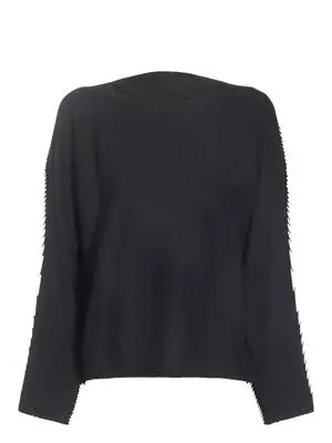 Issey Miyake Fringe-detailing Jumper - Black