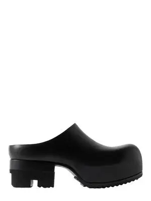 Rick Owens Ballast Leather Mules - Black