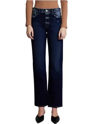 KANCAN Premier High Rise Straight Jeans - Dark Wash