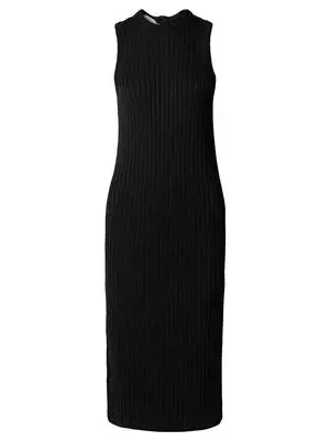 Proenza Schouler White Label Leighton Ribbed-knit Midi Dress - Black