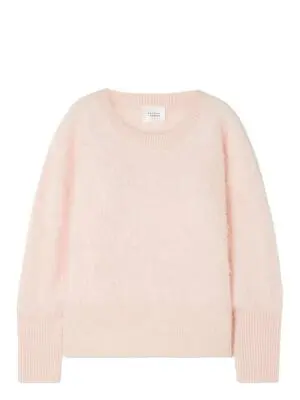 Galvan Galvan Loom Brushed Cashmere-Blend Sweater Baby Pink