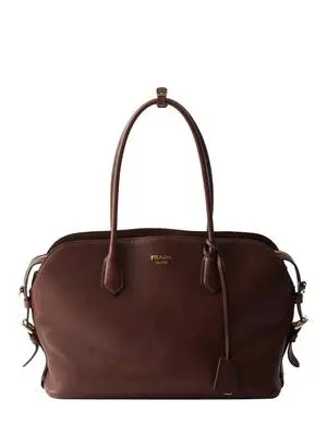 Prada Prada Large Buffalo Leather Tote Bag Brown