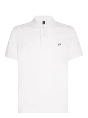 Moose Knuckles Cotton Logo Polo Shirt - White