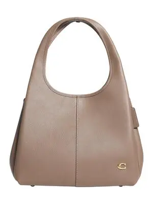 COACH Leather Lana Shoulder Bag Beige