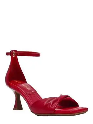 Anne Klein Jessie Ankle Strap Sandal - Red Smooth