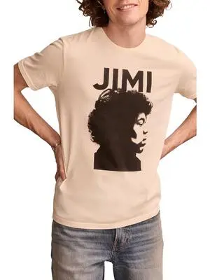Lucky Brand Big Jimi Hendrix Graphic T-shirt - Khaki
