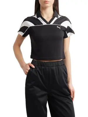 PUMA Archive Football Crop Polo - Puma Black-puma White