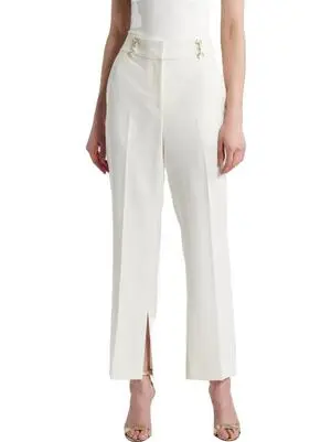 Elie Tahari Elie Tahari Paisleigh Split Hem Trousers Sky White