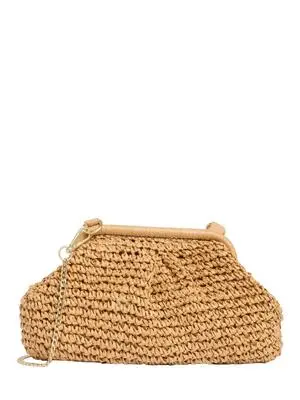 L*SPACE LSPACE Harmony Convertible Raffia Clutch