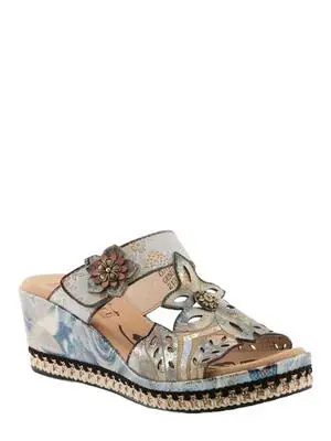 SPRING STEP SHOES L'Artiste By Spring Step Coverup Wedge Sandal Ice