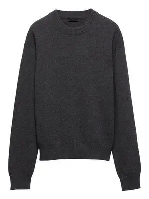 Prada Re-cashmere Crew-neck Sweater - Grey