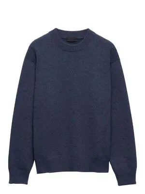 Prada Re-cashmere Crew-neck Sweater - Turquoise