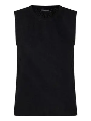 Armani Exchange Monogram Jacquard Vest - Black
