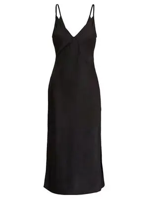 Armani Exchange V-neck Slip Dress - Black