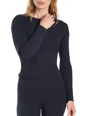 OYUN Ribbed Crew Neck Pullover - Midnight