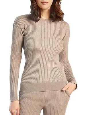 OYUN Ribbed Crew Neck Pullover - Sable