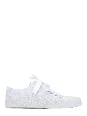 FOREVER & ALWAYS SHOES Shelby Lace Bridal Sneakers - White