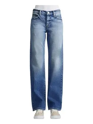 KANCAN Julie High Rise Straight Jeans - Medium Wash