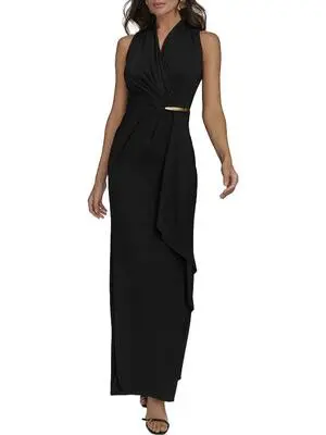 Donna Karan New York Sleeveless Gown - Black
