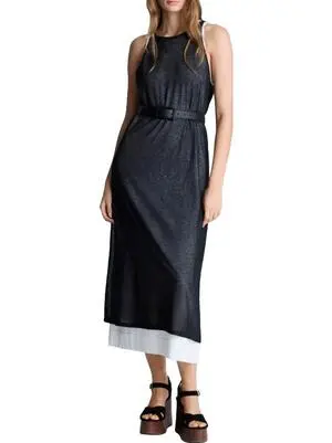 KENNETH COLE Kenneth Cole Sheer Layer Midi Dress