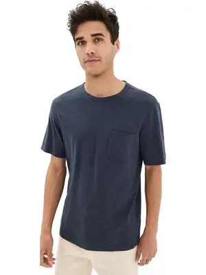 Faherty Brand Sunwashed Pocket Tee - Dune Navy