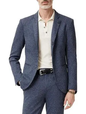 John Varvatos Madison Slim Fit Tweed Blazer - Lake Blue