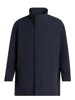 Giorgio Armani Nylon Stretch Caban Coat - Blue Navy