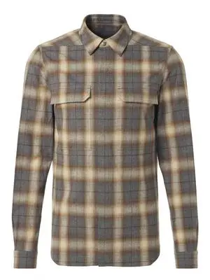 Rick Owens Plaid Cotton Shirt - Grey
