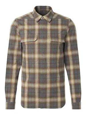 Rick Owens Plaid Cotton Shirt - Grey