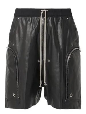 Rick Owens Leather Shorts - Black