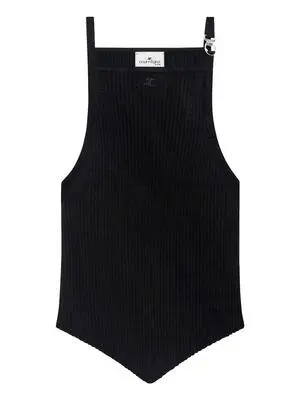 COURREGES Pointy Hem Tank Top - Black