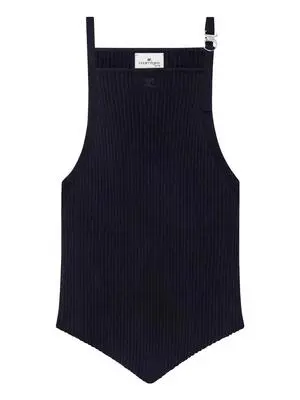 COURREGES Pointy-hem Tank Top - Blue