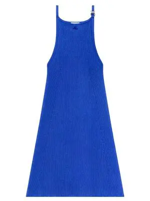 COURREGES Logo-embroidered Mini Dress - Blue