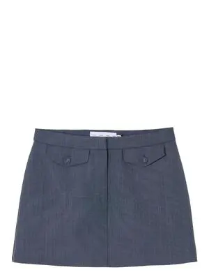 Proenza Schouler White Label A-line Mini Skirt - Denim