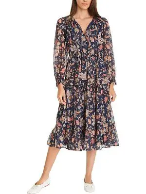 Sam Edelman Clarice Midi Swing Dress - Navy