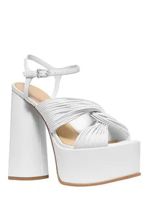 Michael Kors Alessia Platform Sandals - Optic White